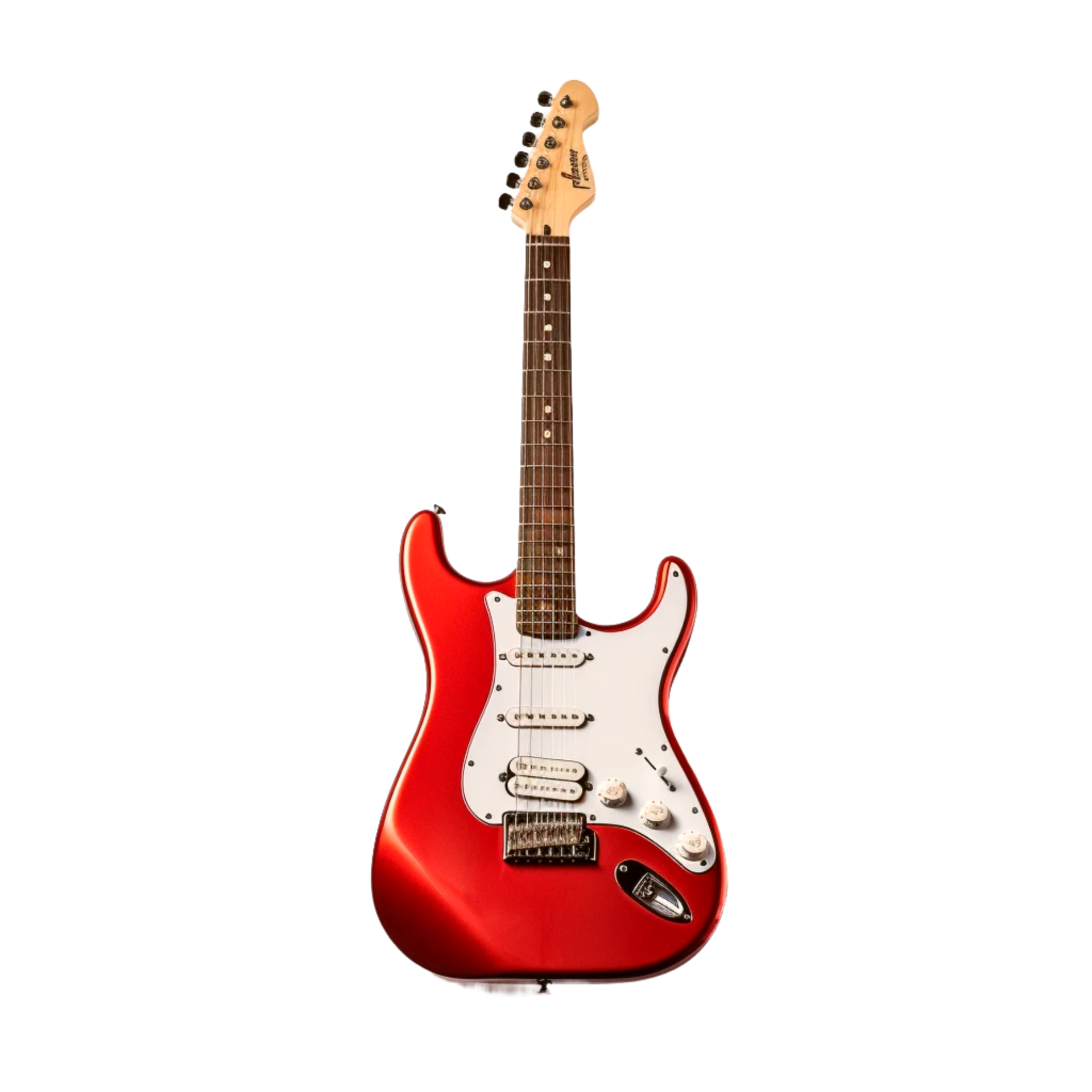 ailes guitares, rouge et blanc stratocaster électrique guitare génératif ai 33293196 PNG