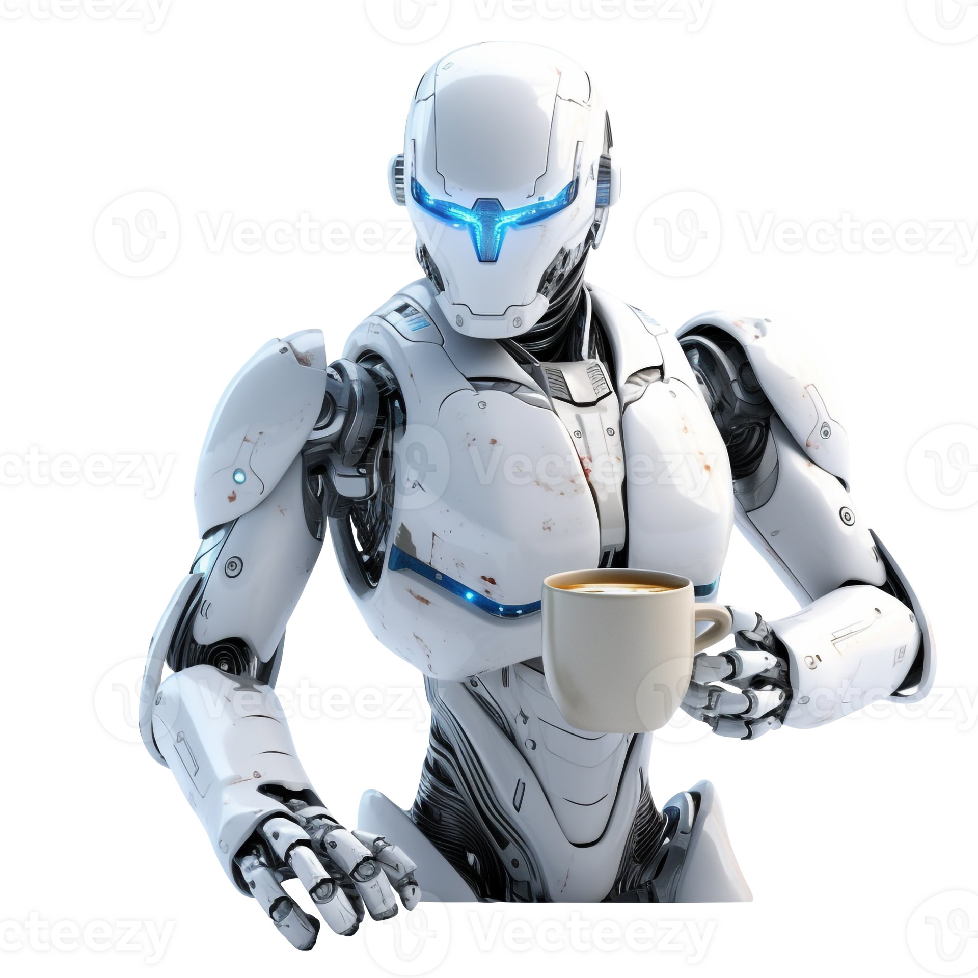 Robot png Robot taking coffee Robot drinking coffee transparent ...