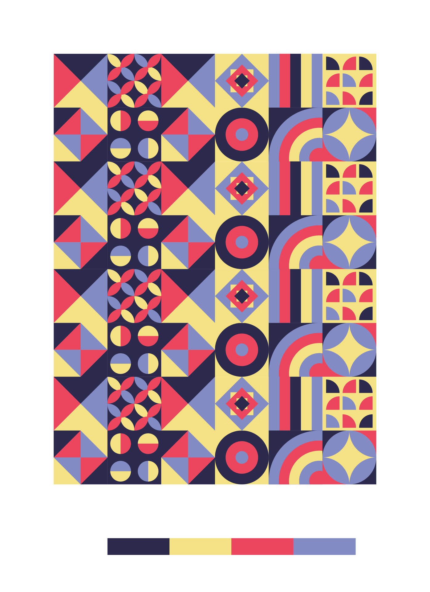 a colorful pattern with geometric shapes and colors 33295713 Vector Art ...