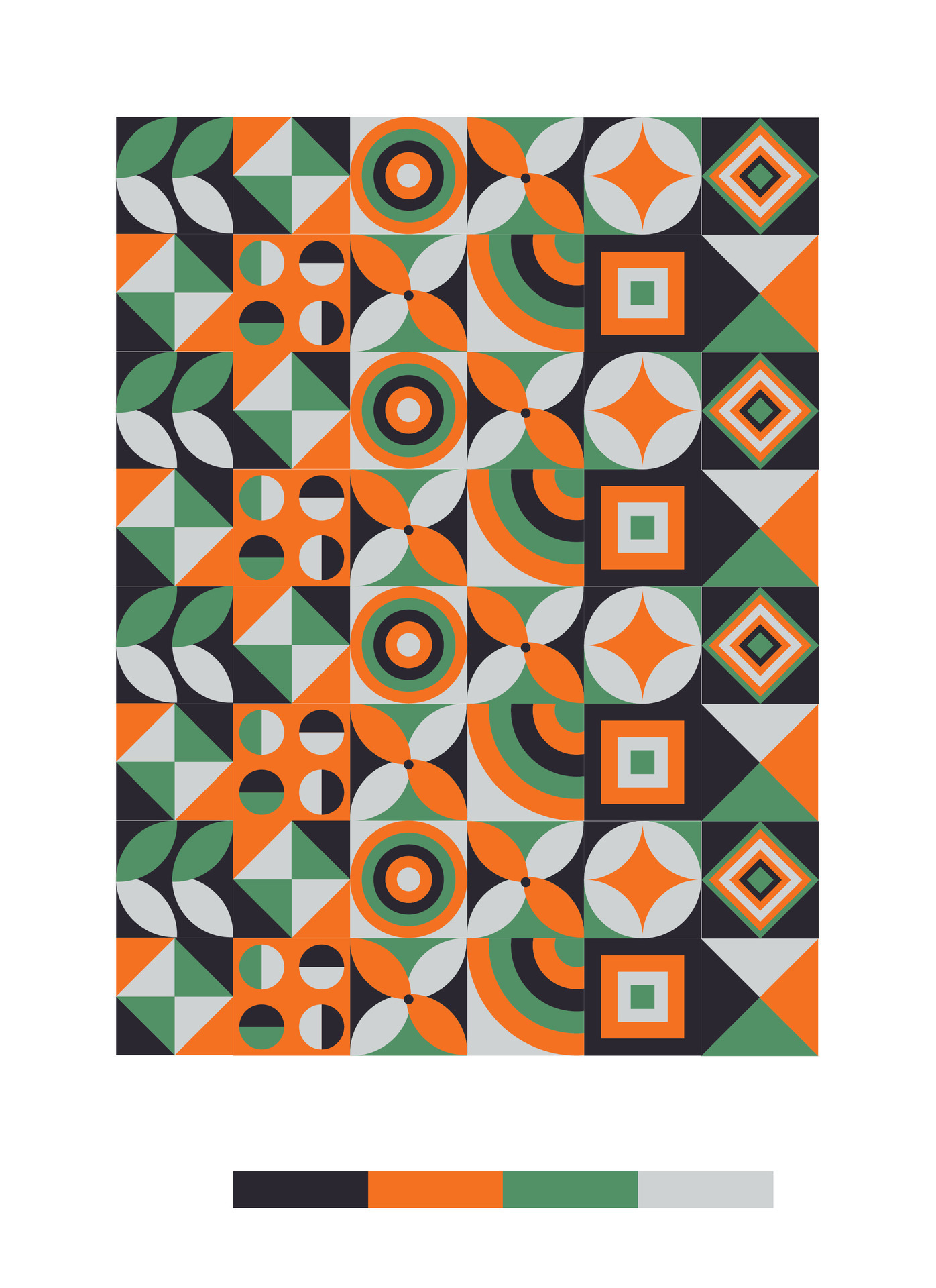 a colorful pattern with geometric shapes and colors 33295720 Vector Art ...