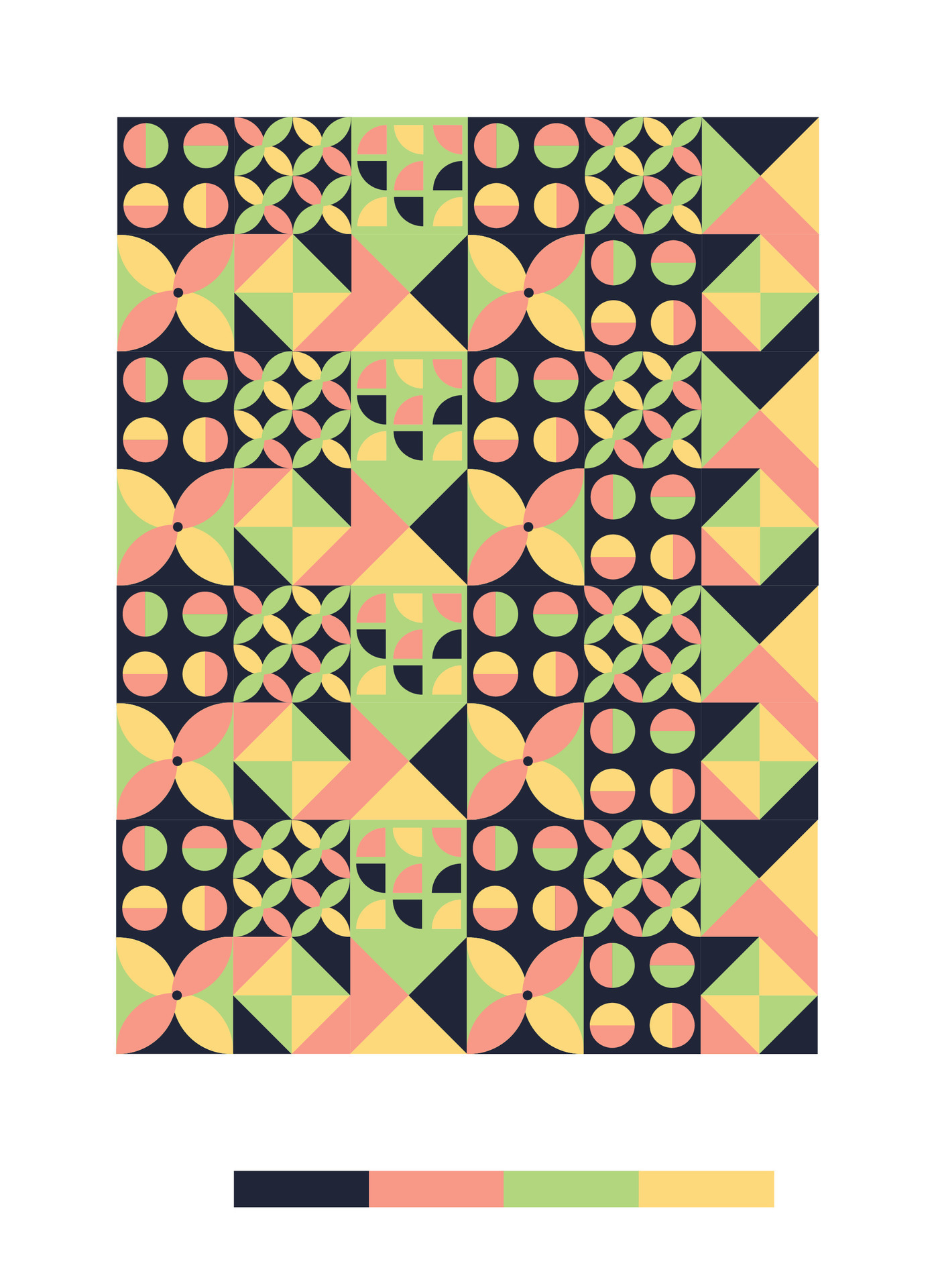 a colorful pattern with geometric shapes and colors 33295722 Vector Art ...