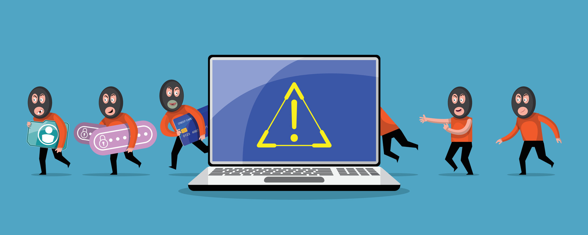 Hacker Steal Password And Data From Laptop 33296249 Vector Art At Vecteezy