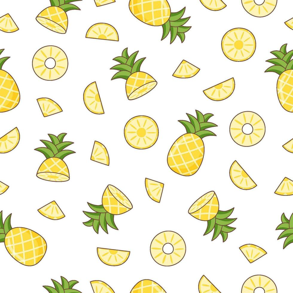 Pineapple seamless pattern 33296484 Vector Art at Vecteezy
