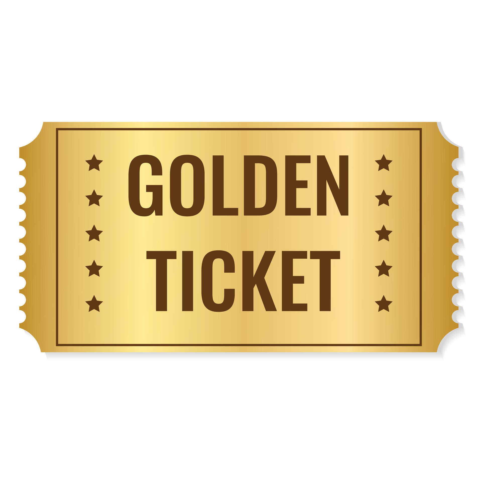 Blank Golden Coupon Or Ticket Golden Sticker Discount Vector Illustration 33296549 Vector Art