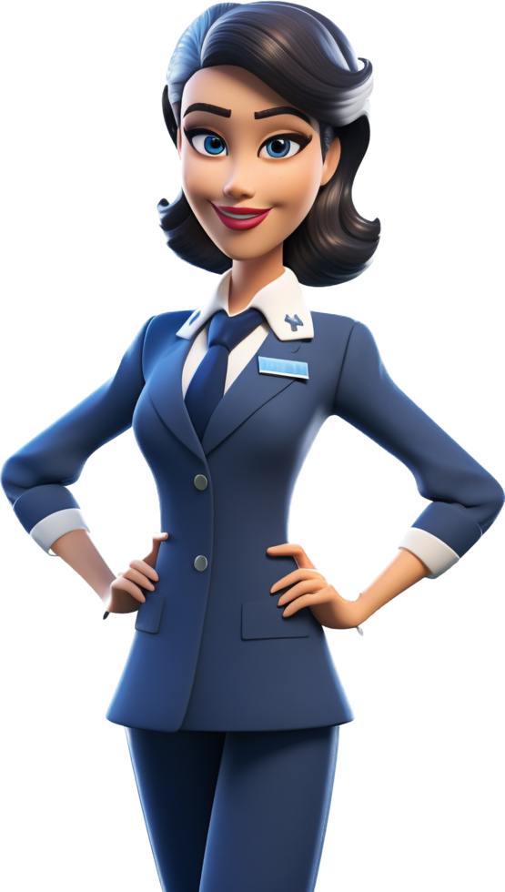 Flight Attendant Png With Ai Generated 33302698 Png