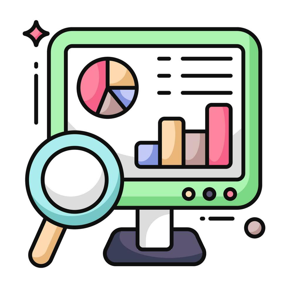 Modern design icon of online data analytics 33312489 Vector Art at Vecteezy