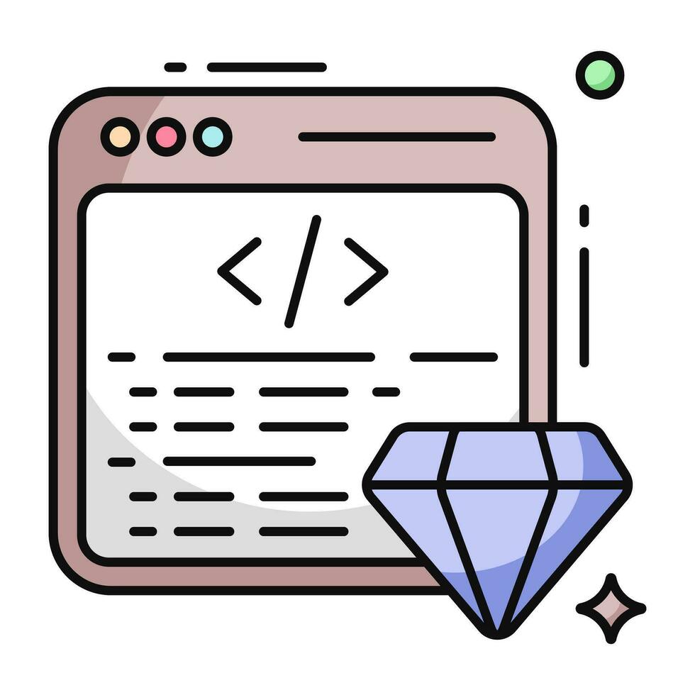 Unique design icon of premium coding 33312529 Vector Art at Vecteezy