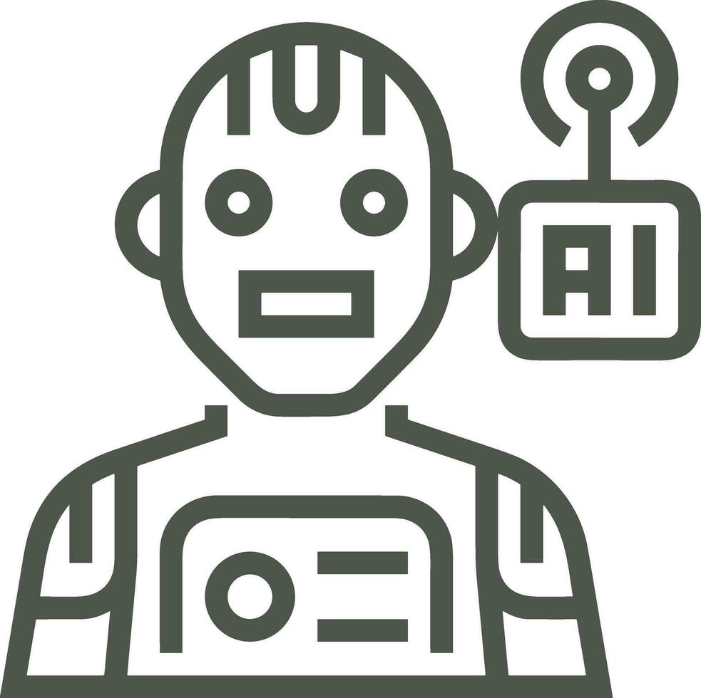 Artificial Intelligence icon symbol vector image. Illustration of the ...