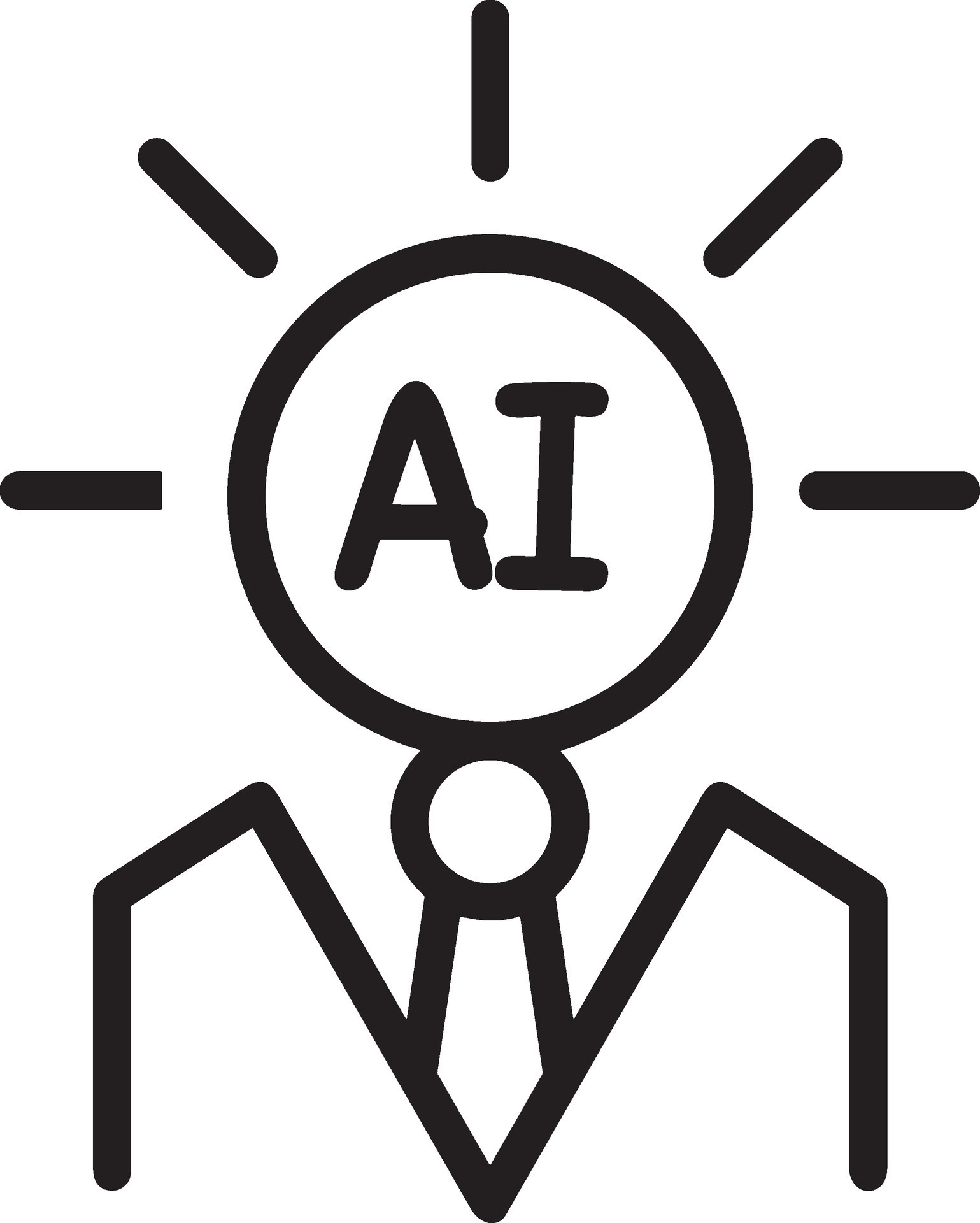Artificial Intelligence icon symbol vector image. Illustration of the ...
