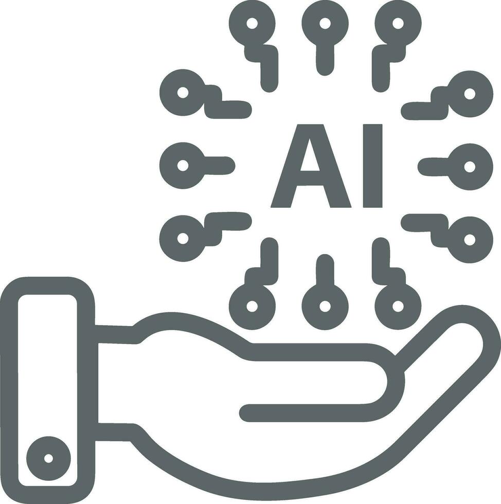Artificial Intelligence icon symbol vector image. Illustration of the ...