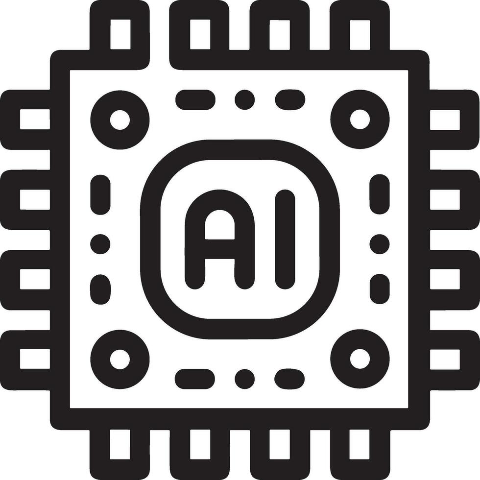 Artificial Intelligence icon symbol vector image. Illustration of the ...