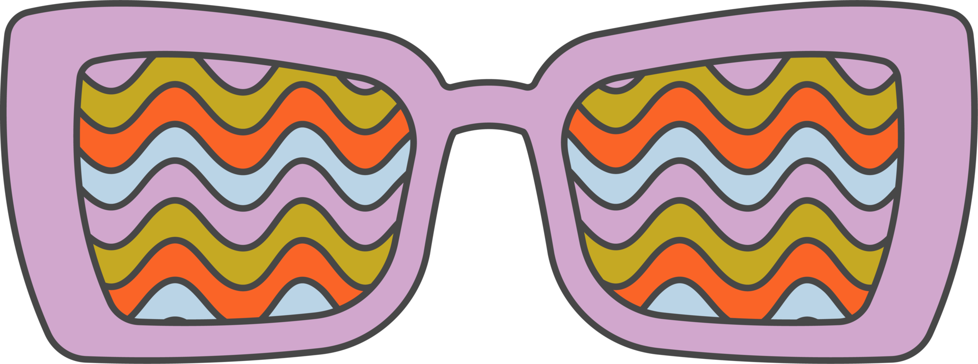 Groovy Sunglasses Retro Hippy Eyewear 70s Funky Design Summer Outfit Illustration 33319998 Png