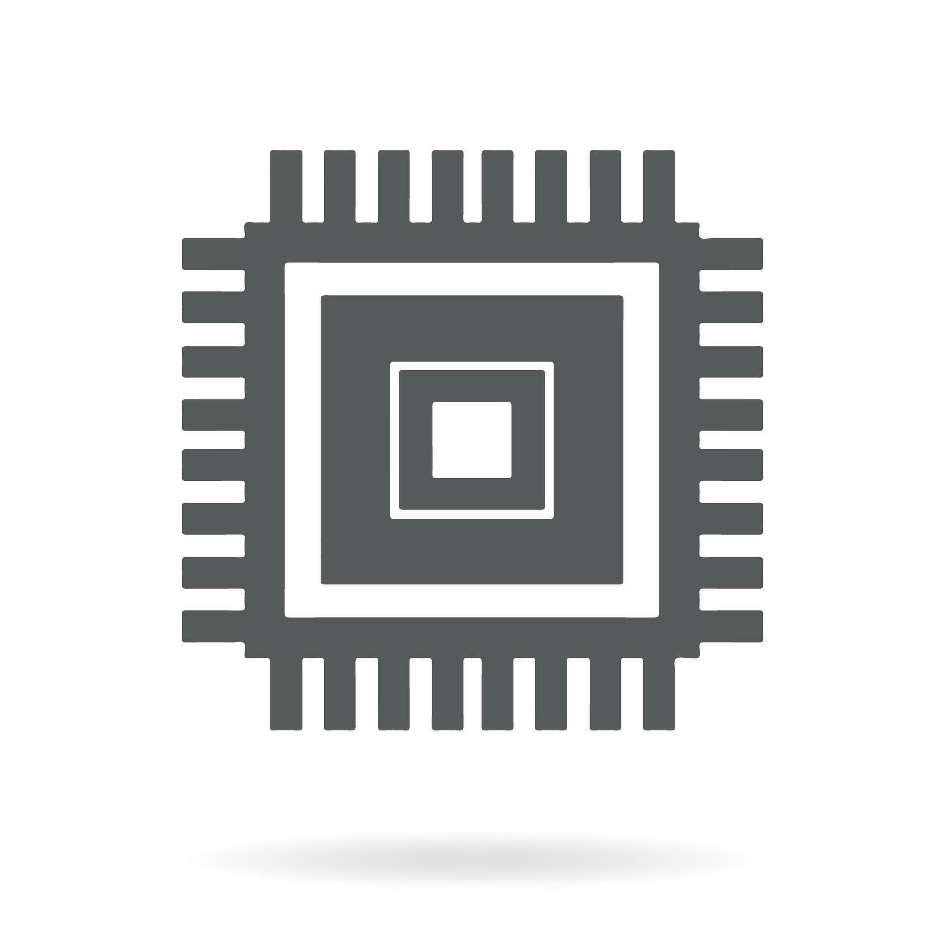 Microchip Line Icon Cpu Central Processing Unit Computer Processor 4777