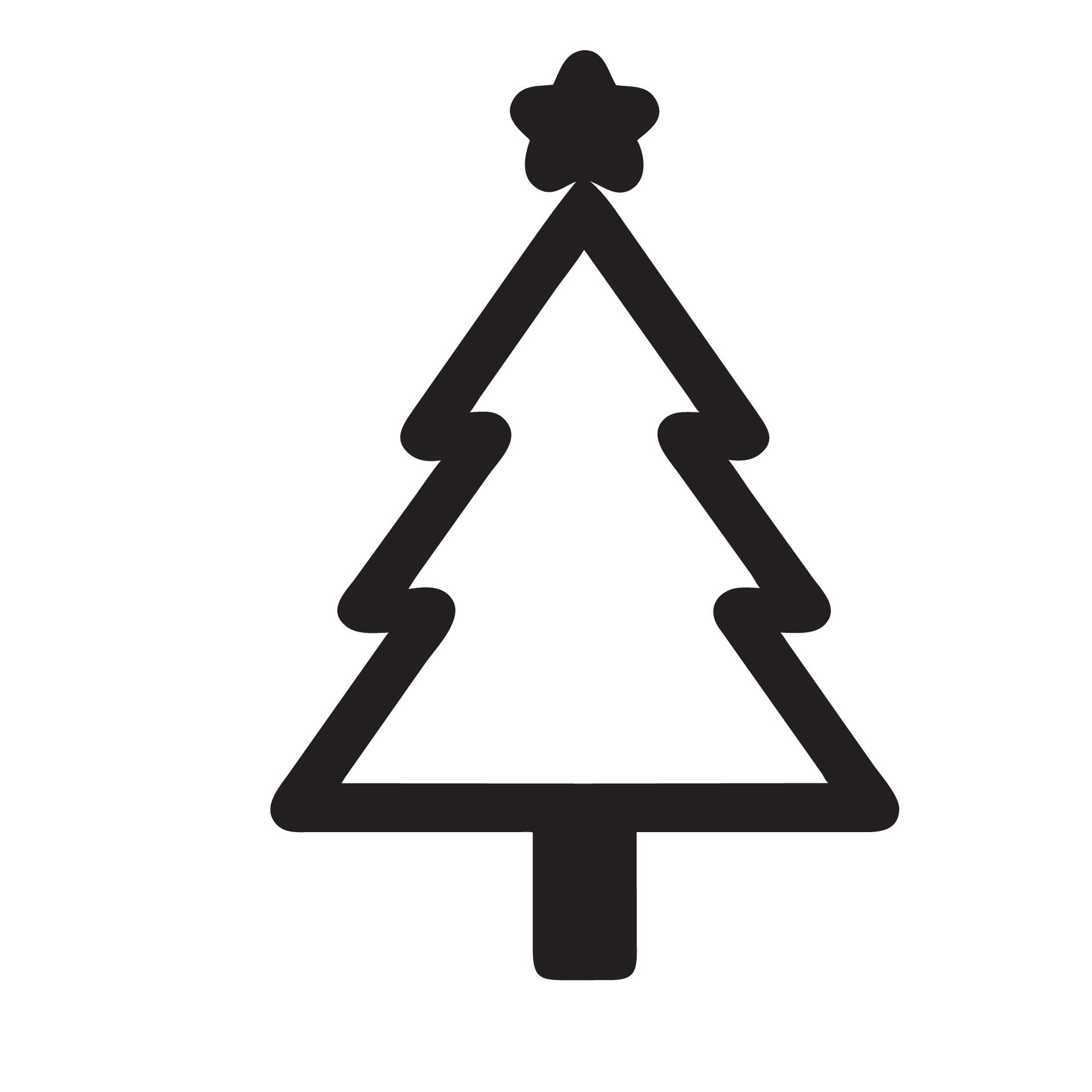 Vector Christmas tree icon. 33324471 Vector Art at Vecteezy