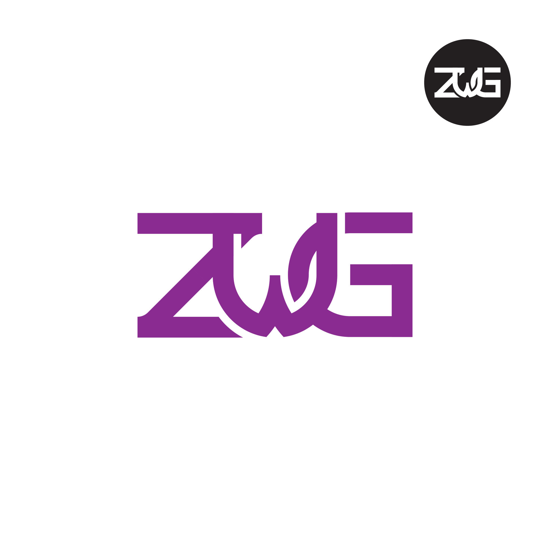 Letter ZWG Monogram Logo Design 33325942 Vector Art at Vecteezy