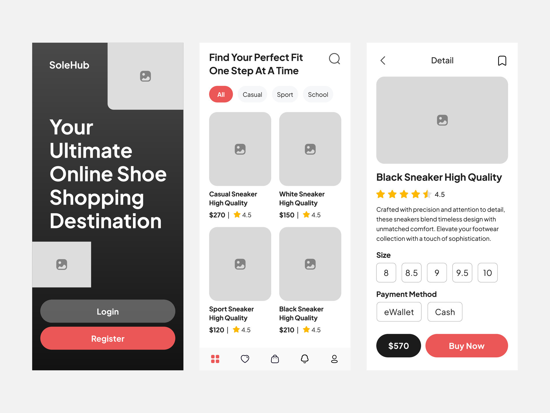 Clean UI UX design template vector. Suitable for mobile application ... Clean UI UX design template vector. Suitable for mobile application ...