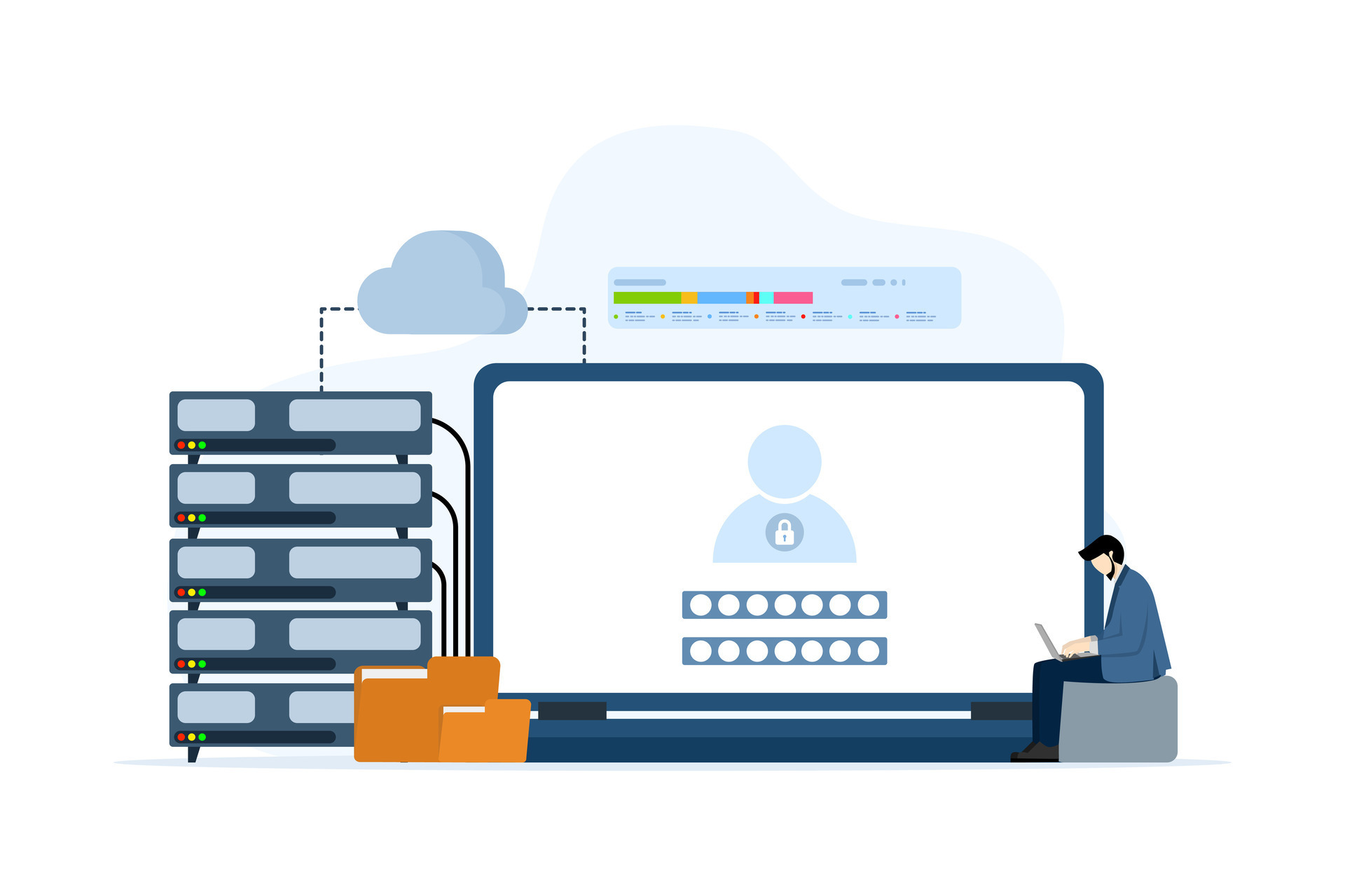 Concept Of Database And Personal Data Security Cyber Data Security Server Data Privacy