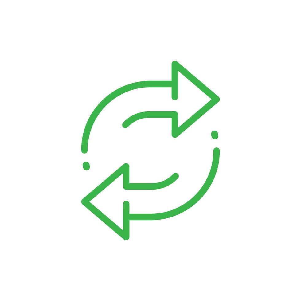 eps10 vector illustration of a double reverse arrow symbol, replace ...