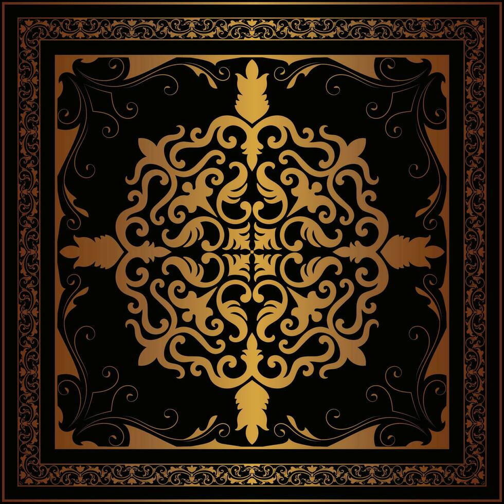 Elegant gold and black carpet pattern 33330051 Vector Art at Vecteezy