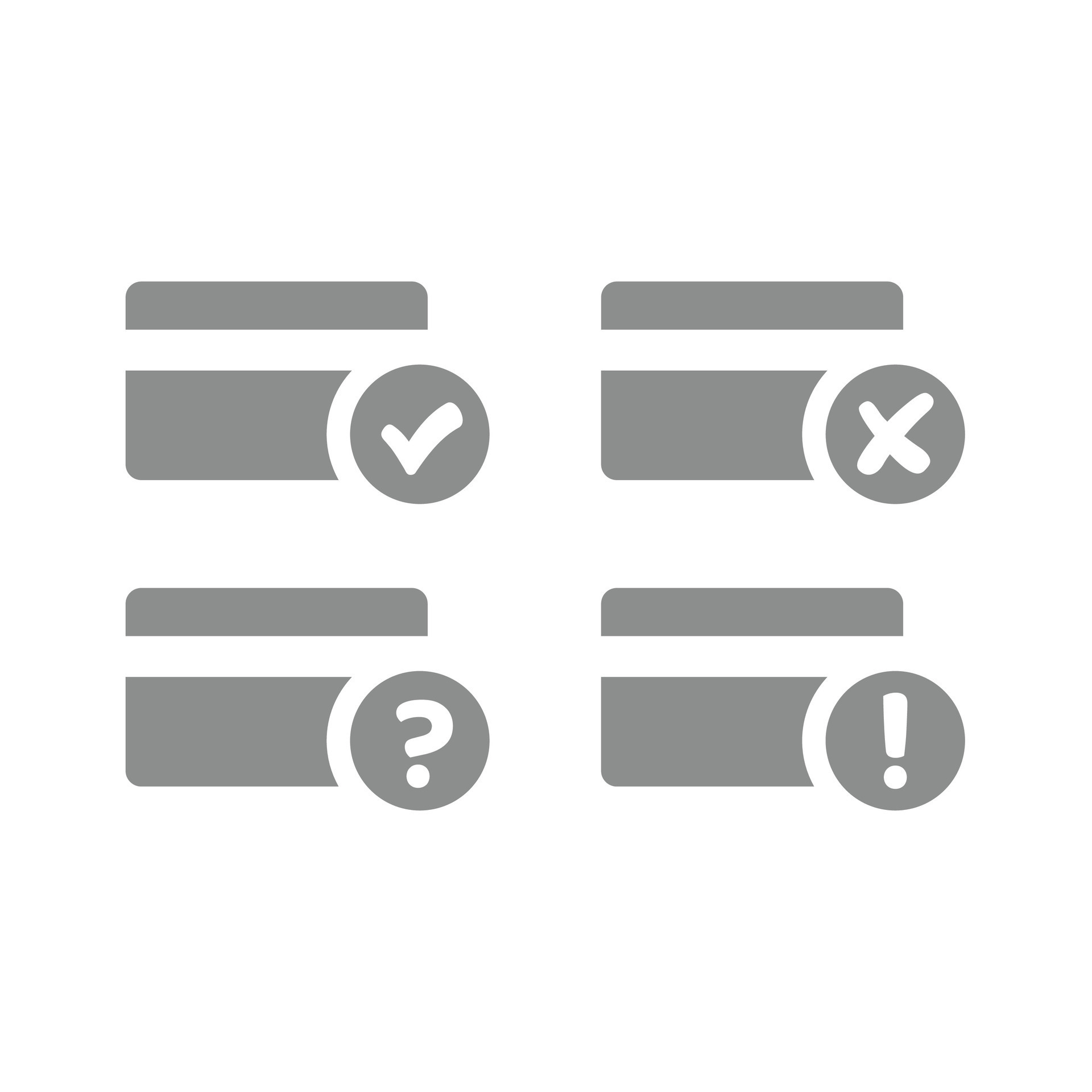 Credit And Debit Card Accepted And Rejected Icons Approved Payment And Declined Vector Icon Set