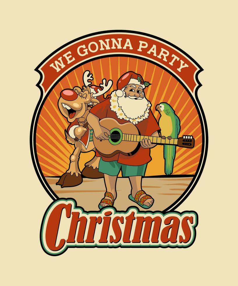 We Gonna Party Christmas Funny Christmas Cartoon Illustration 33337884 Vector Art At Vecteezy