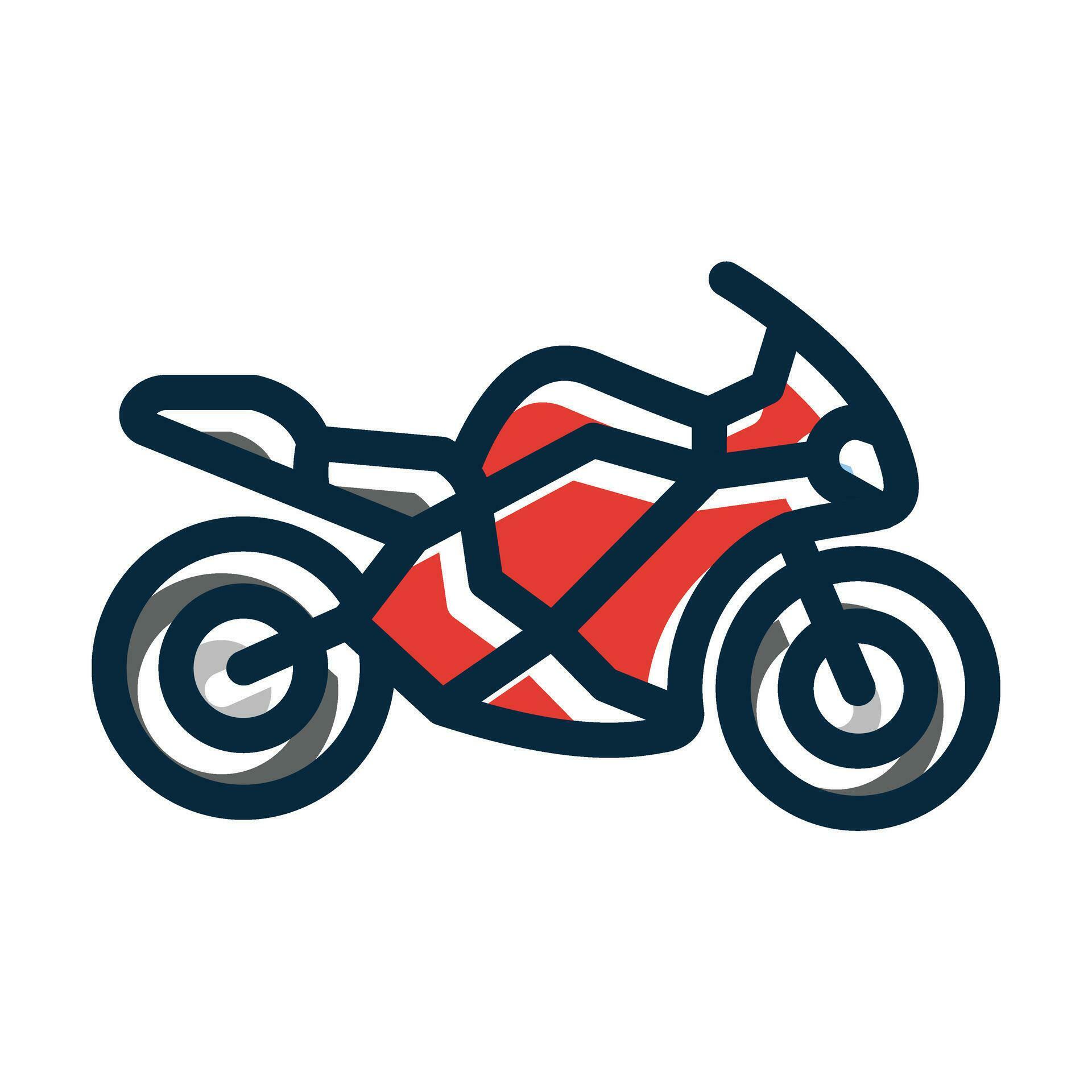 Motorcycle Vector Thick Line Filled Dark Colors 33344118 Vector Art at Vecteezy