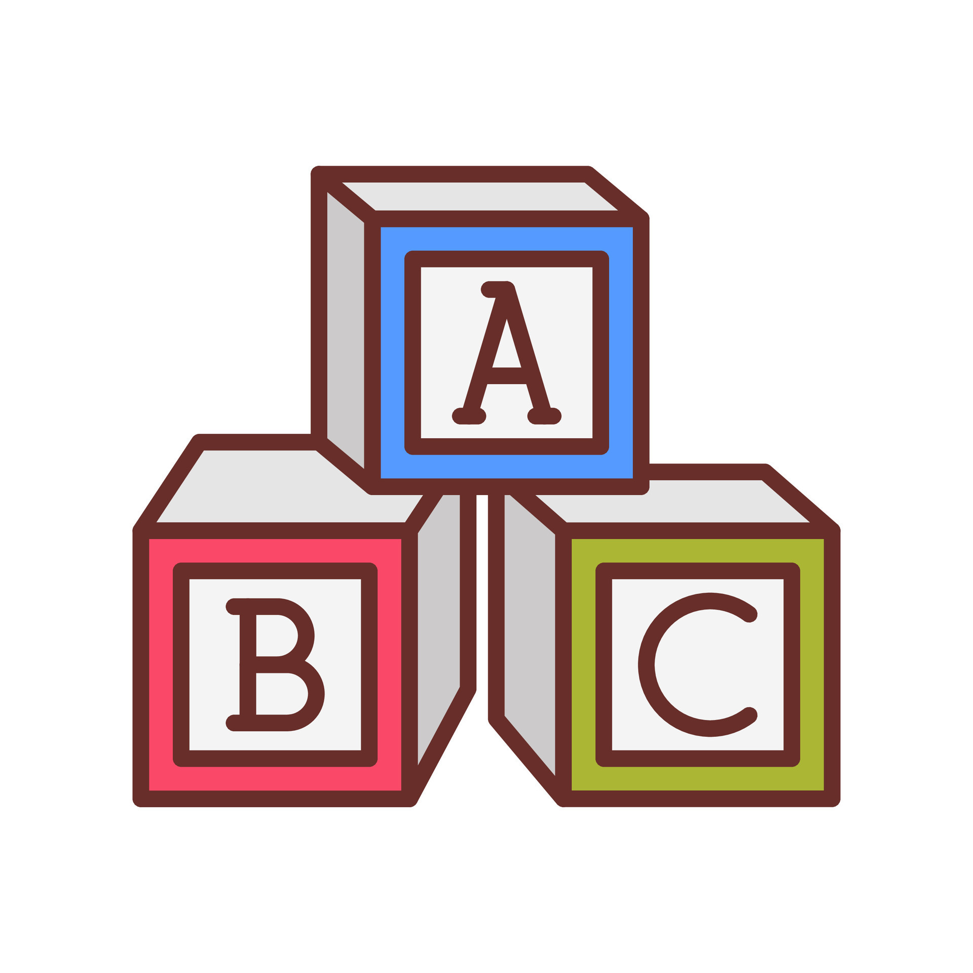 ABC Blocks icon in vector. Illustration 33345574 Vector Art at Vecteezy