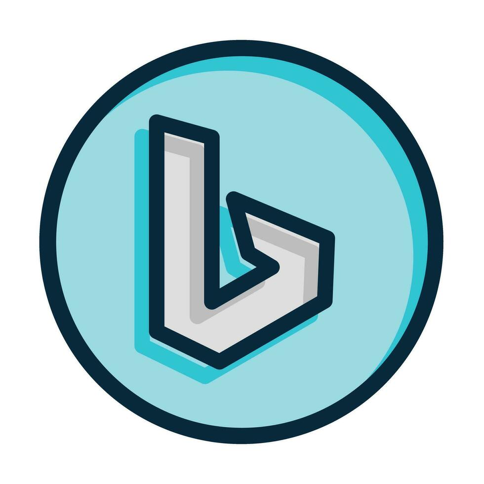 Bing Vector Thick Line Filled Dark Colors 33347369 Vector Art at Vecteezy