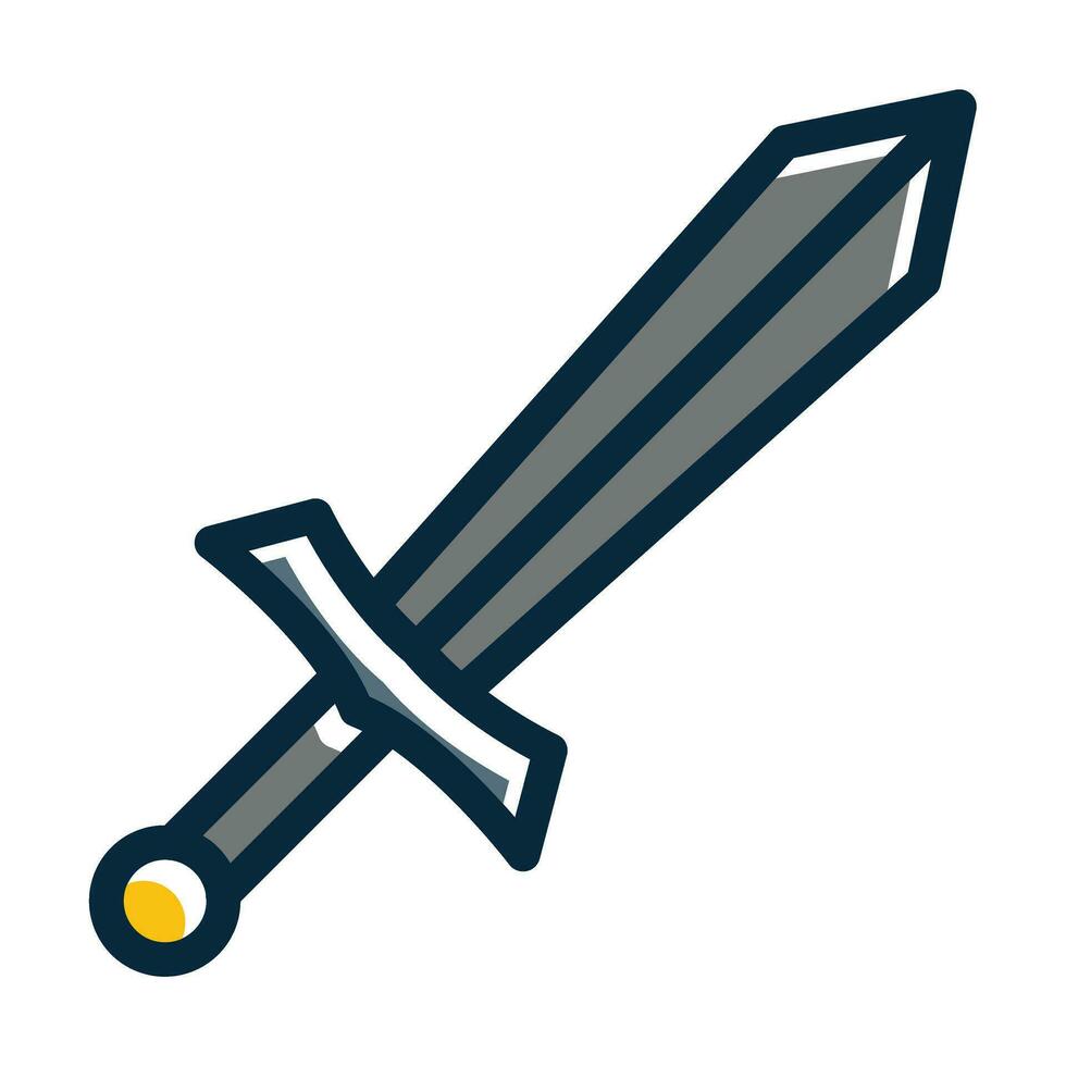 Sword Vector Thick Line Filled Dark Colors 33348417 Vector Art at Vecteezy