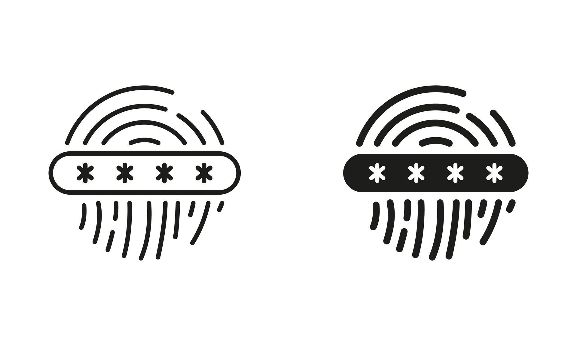 Unique Biometric Identification Fingerprint Password Thumbprint Code