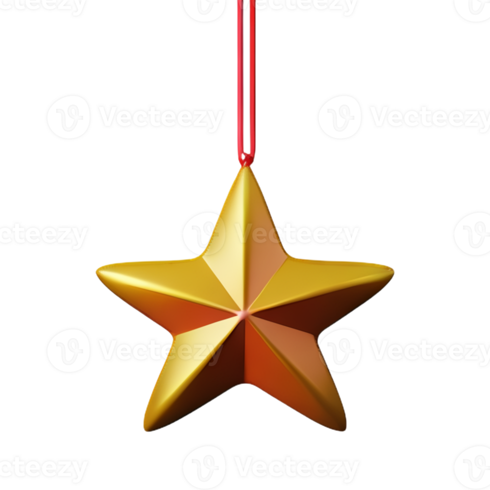 Noël étoile en forme de décorations ai génératif 33355967 PNG