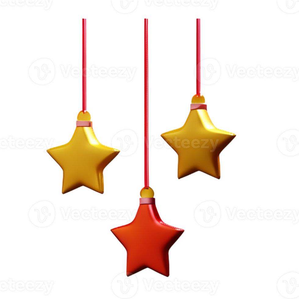 Christmas Star Shaped Decorations Ai Generative 33356189 Png