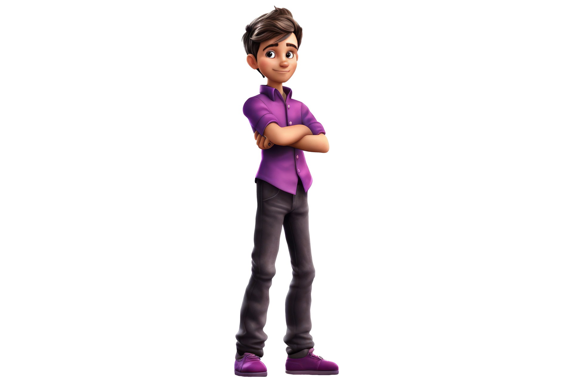 Boy Standing With Arms Crossed 3D Full Body AI Generative 33356474 PNG boy-standing-with-arms-crossed-3d-full-body-ai-generative-33356474-png