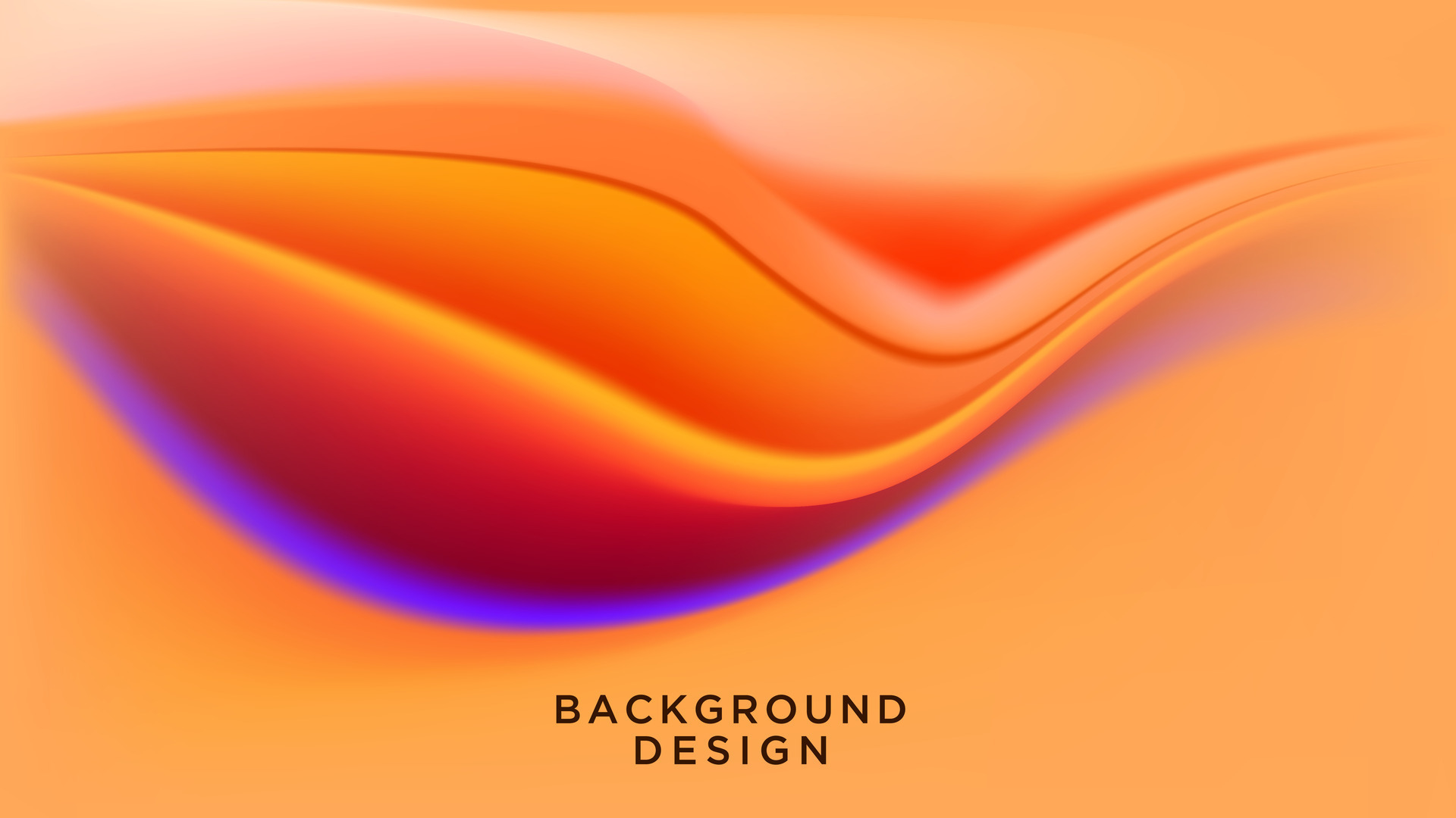 Abstract Background Elegant Gradient Mesh Orange Smooth Liquid Colorful