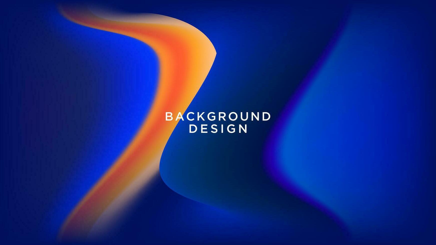 Abstract Background Elegant Gradient Mesh Blue Orange Smooth Liquid