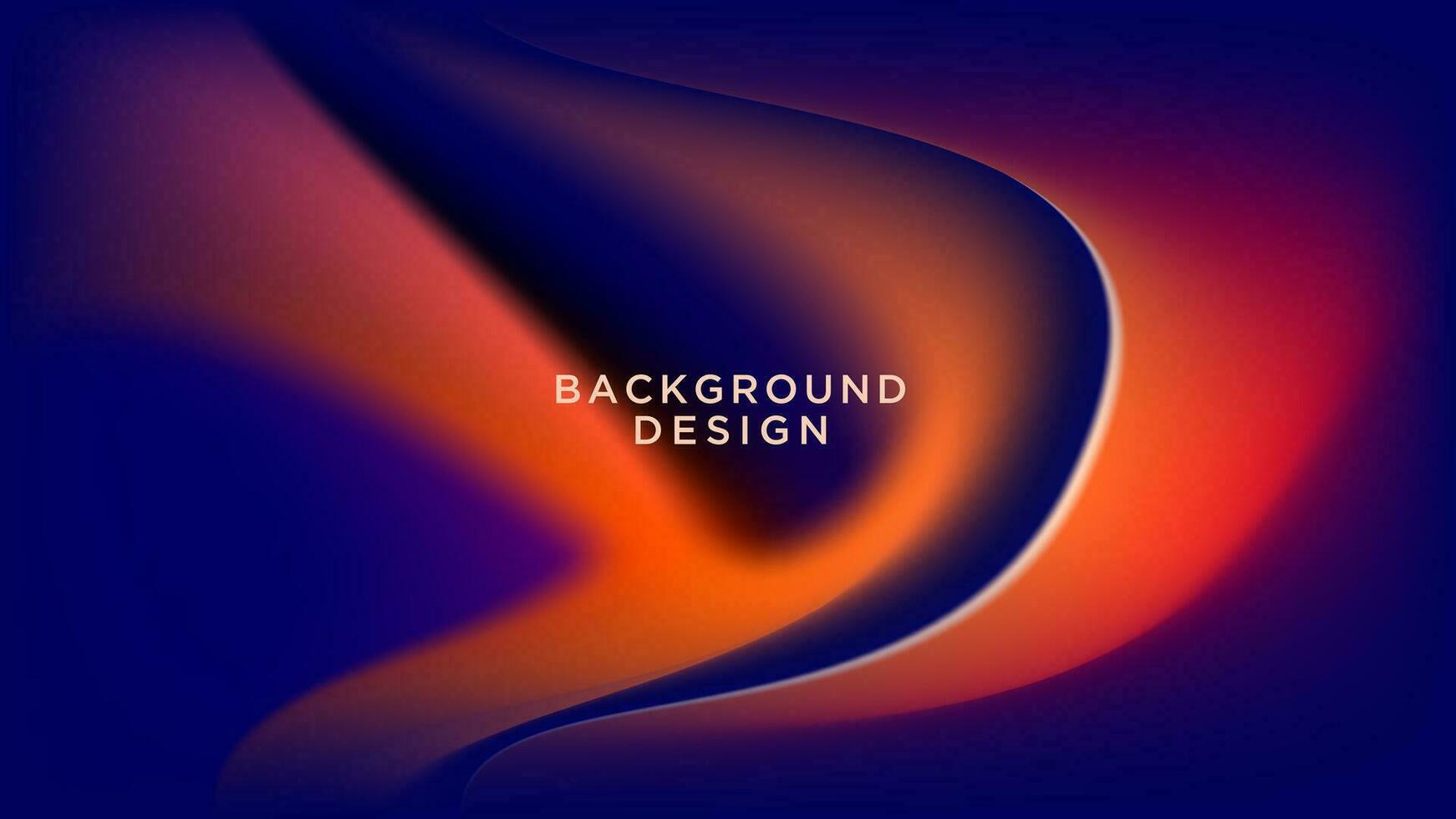 Abstract Background Elegant Gradient Mesh Blue Orange Smooth Liquid