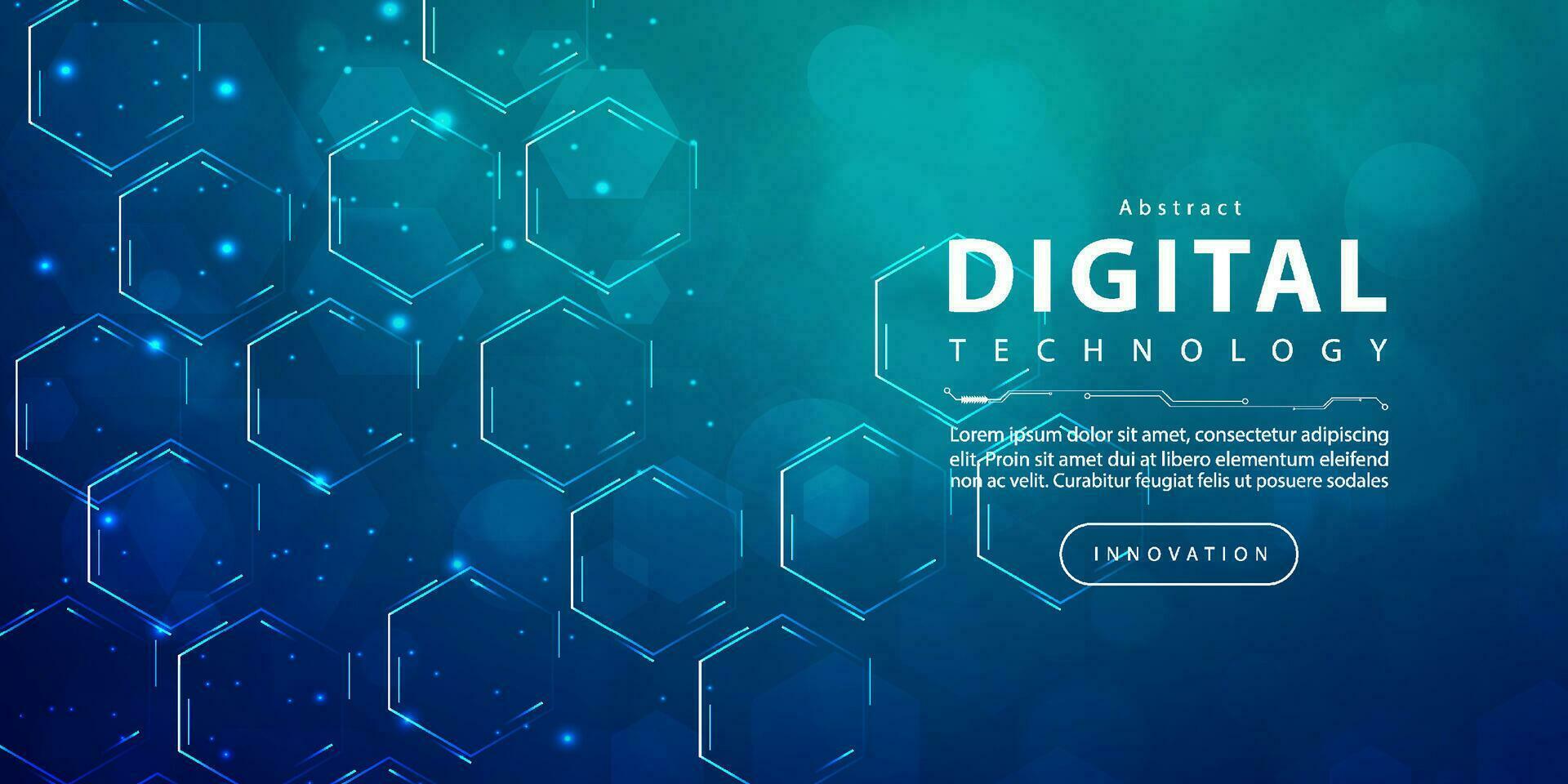 Digital Technology Internet Network Speed Connection Blue Green Background Cyber Nano