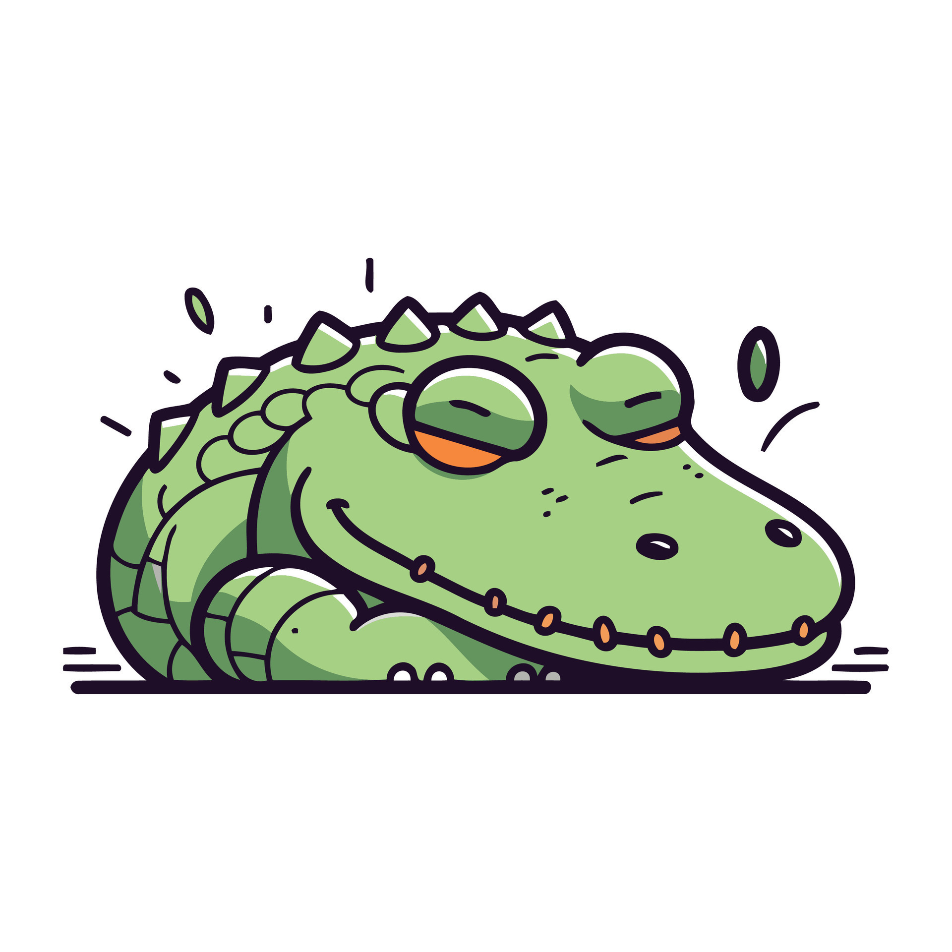 Crocodile Cartoon Doodle Icon Vector Illustration Of Crocodile 33485150 Vector Art At Vecteezy