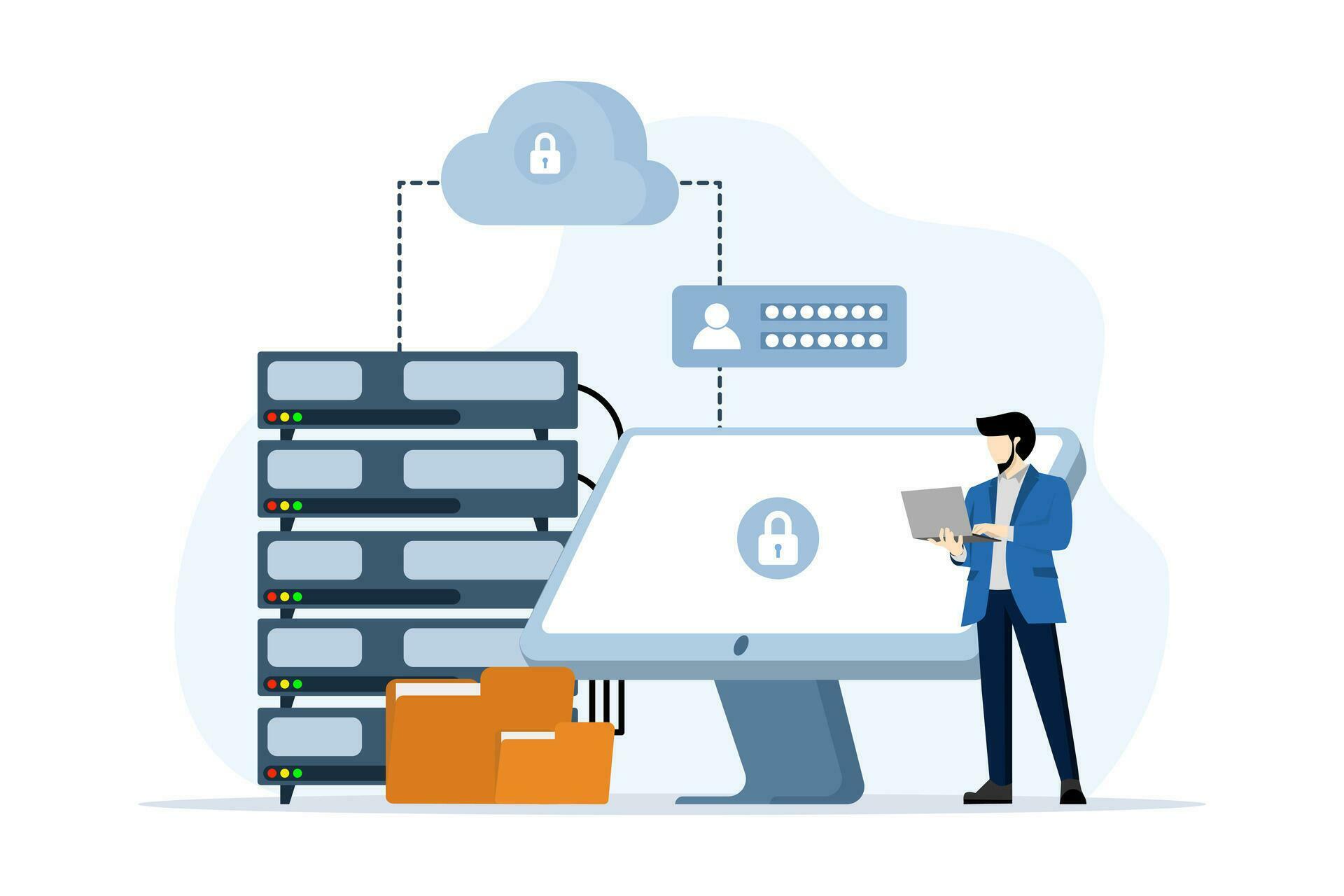 Concept Of Database And Personal Data Security Cyber Data Security Server Data Privacy