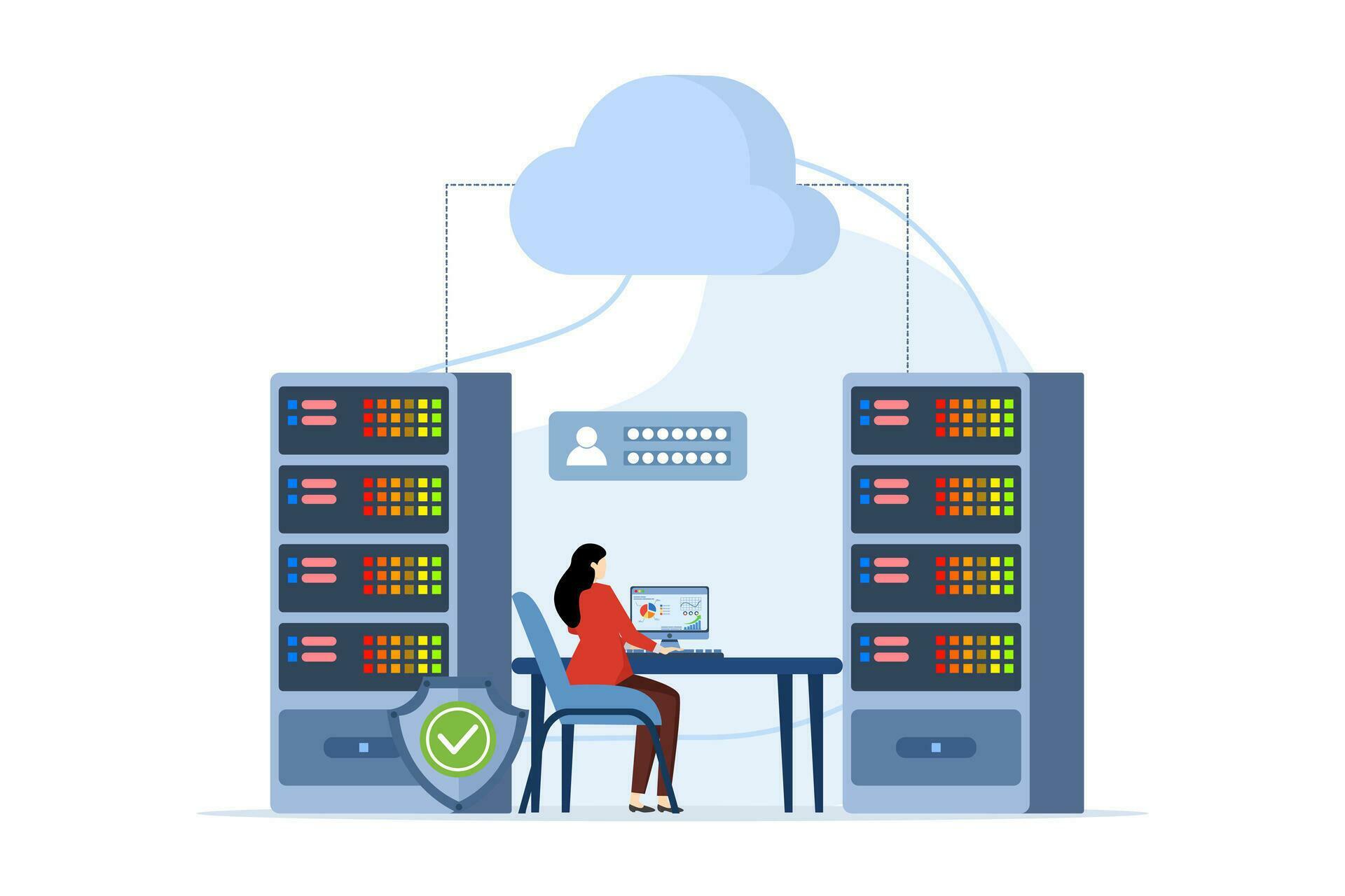 Database Programmer Concept Programming Language Css Html It Ui Develop Code Flat