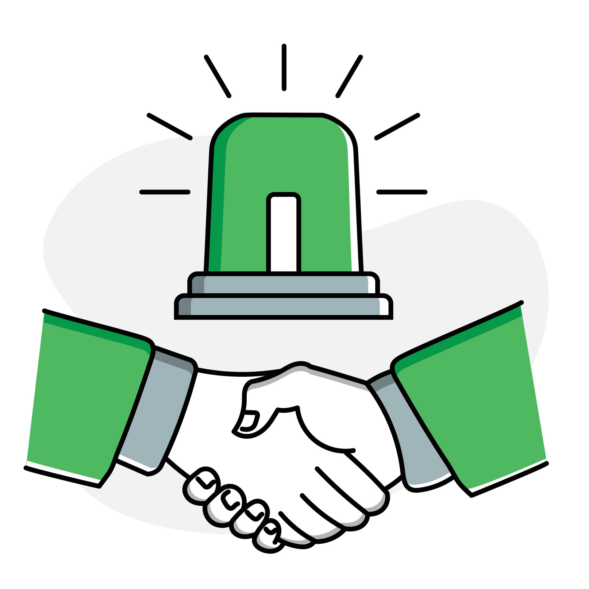Timely Collaboration Icon. A handshake icon with an alarm icon to ... Timely Collaboration Icon. A handshake icon with an alarm icon to ...