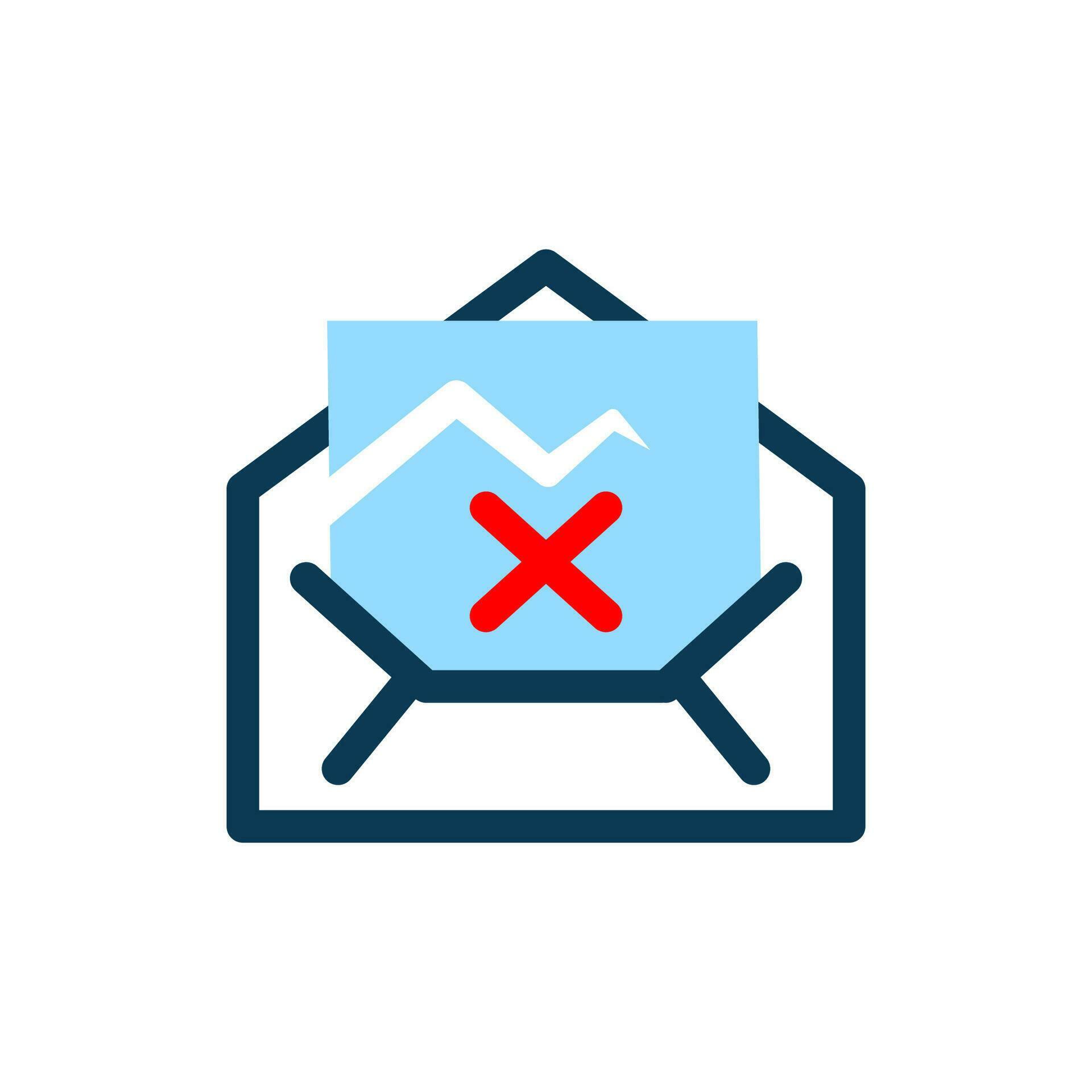 Failed to send message concept illustration line icon design vector ...