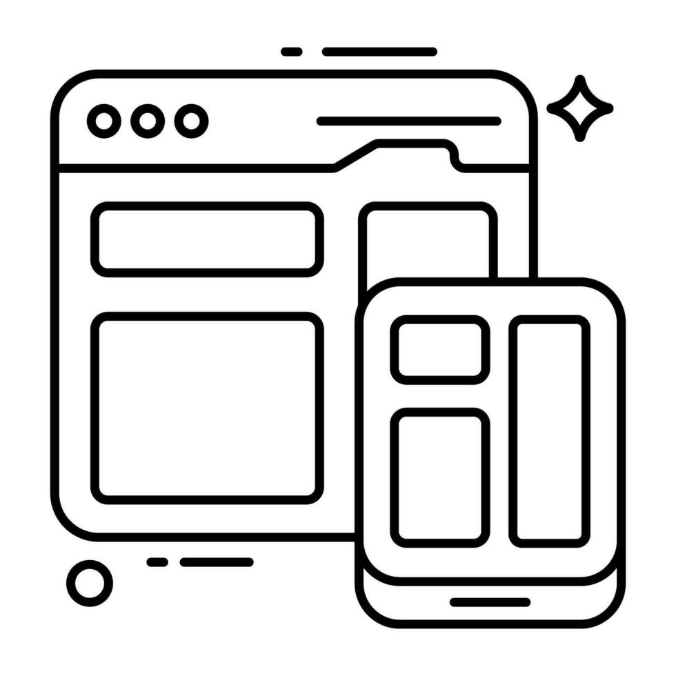 A flat design icon of responsive design 33491108 Vector Art at Vecteezy