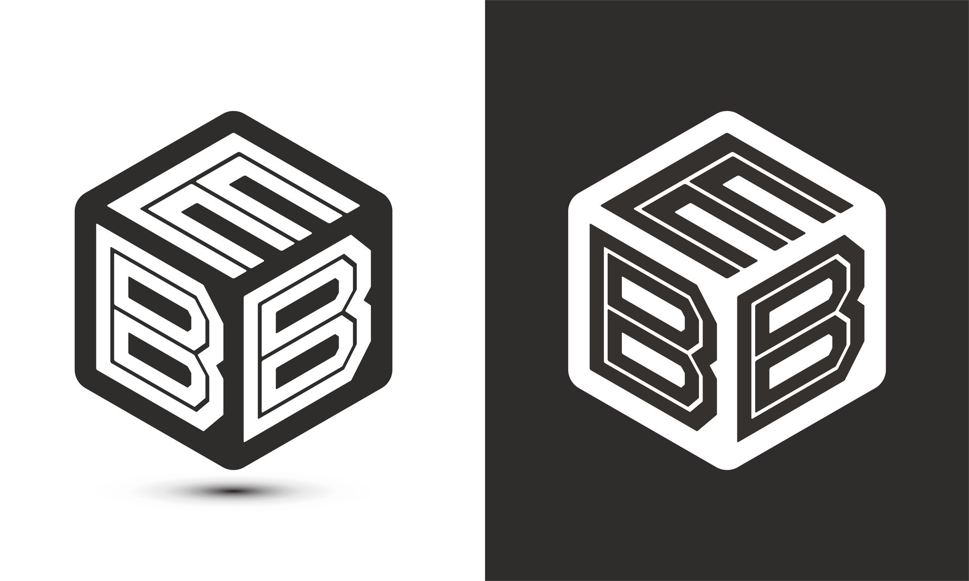 Reflujo Letra Logo Diseño Con Ilustrador Cubo Logo Vector Logo Moderno