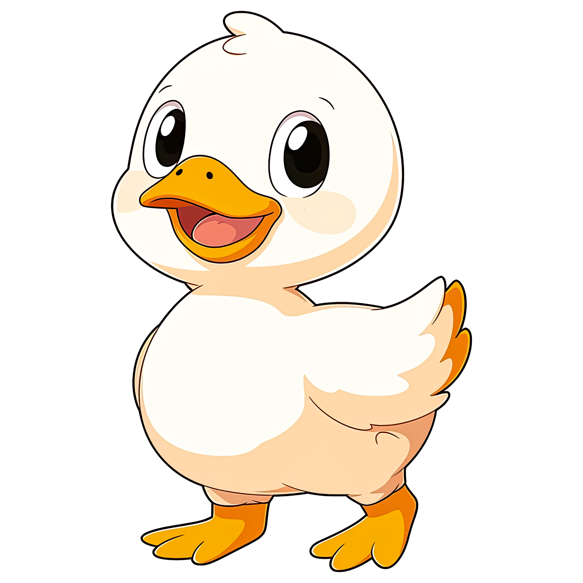 Cute Chibi Duck Clipart AI Generative 33494575 PNG