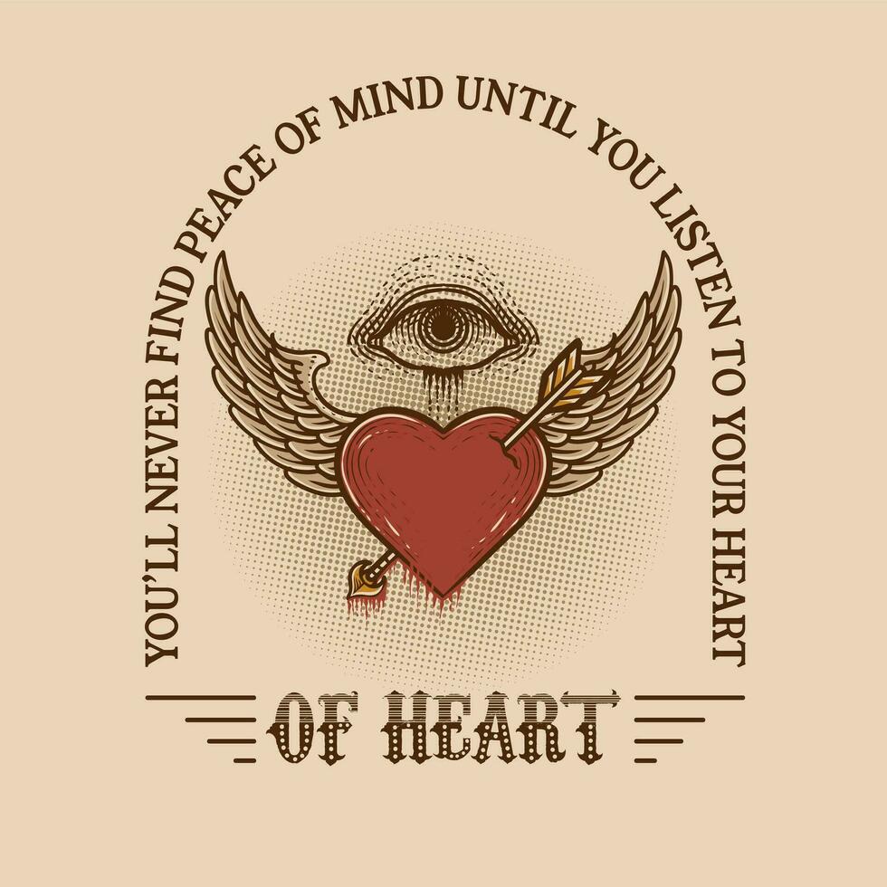 Illustration vintage broken heart with quotes 33498372 Illustration vintage broken heart with quotes 33498372