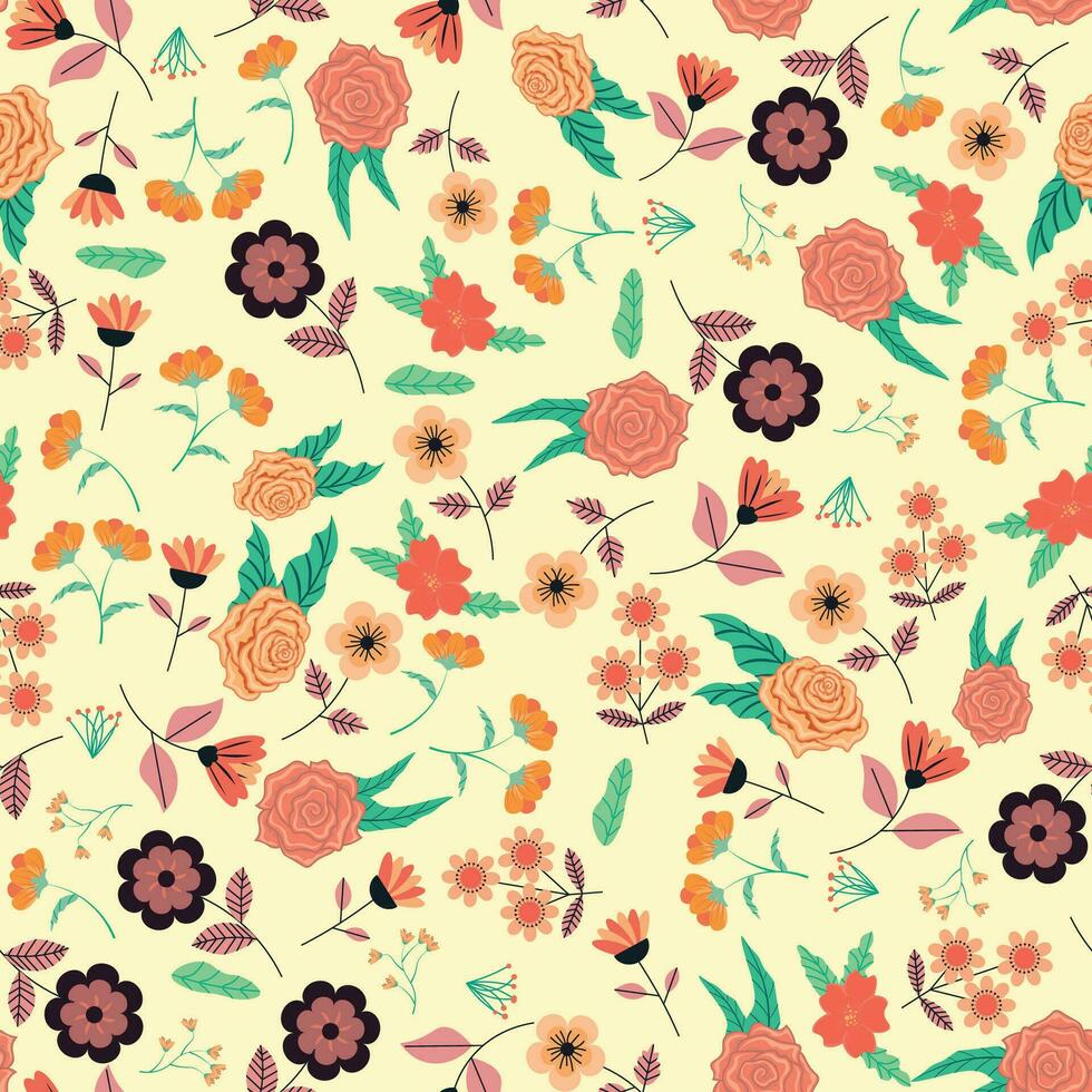 Abstract Flower Pattern Background Vector Illustration 33502233