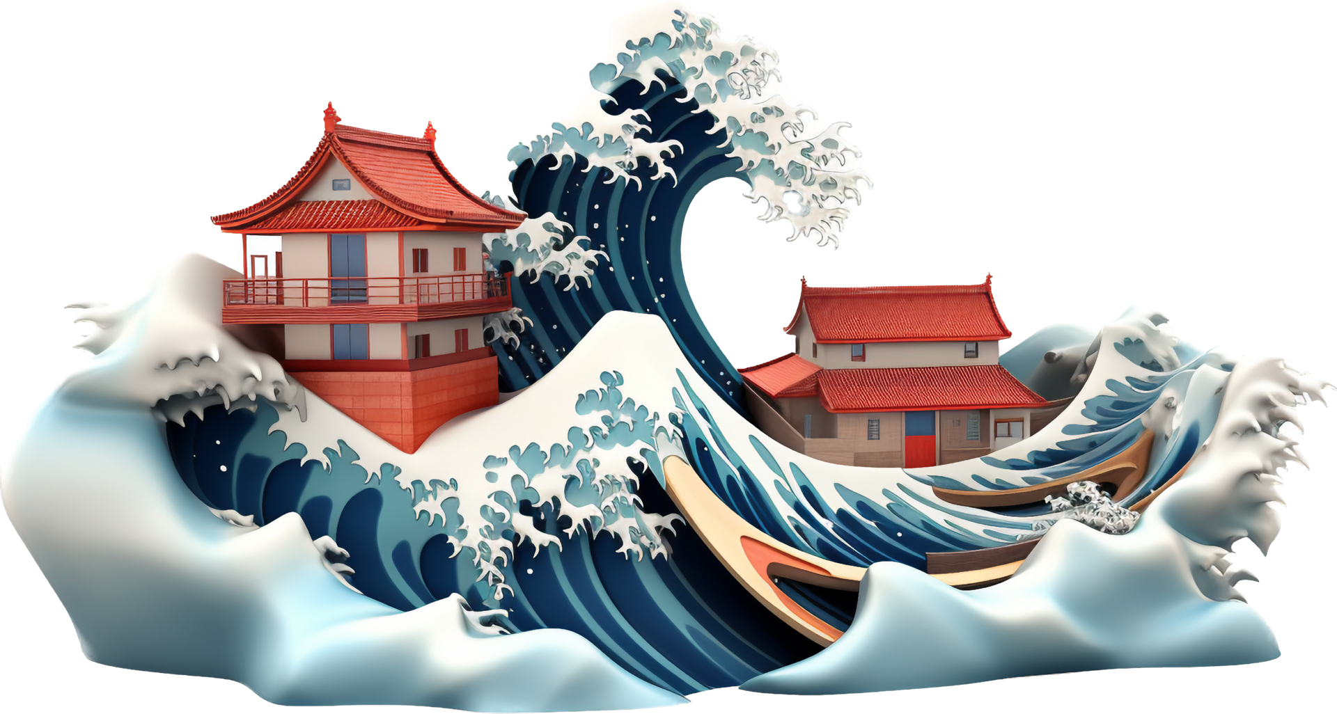 Tsunami Png With Ai Generated 33504413 Png