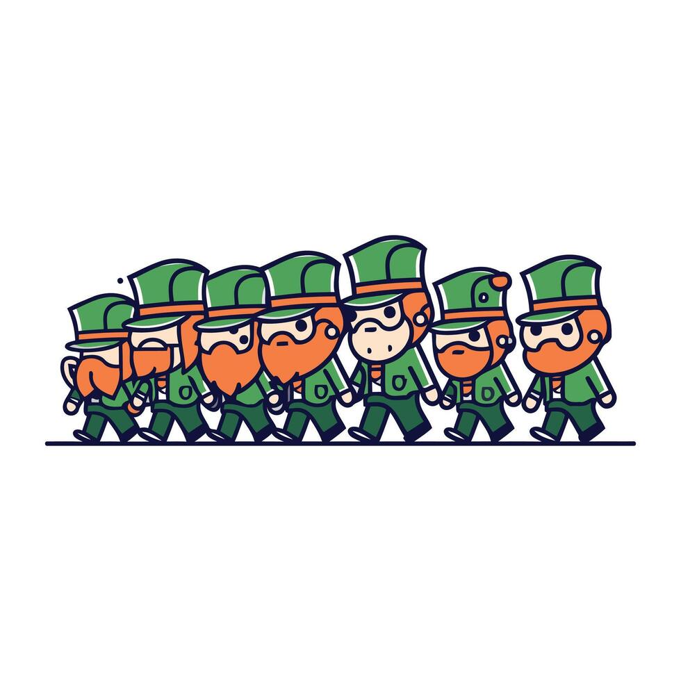 Cartoon Happy Leprechauns Vector Illustration For Your Design 33506726