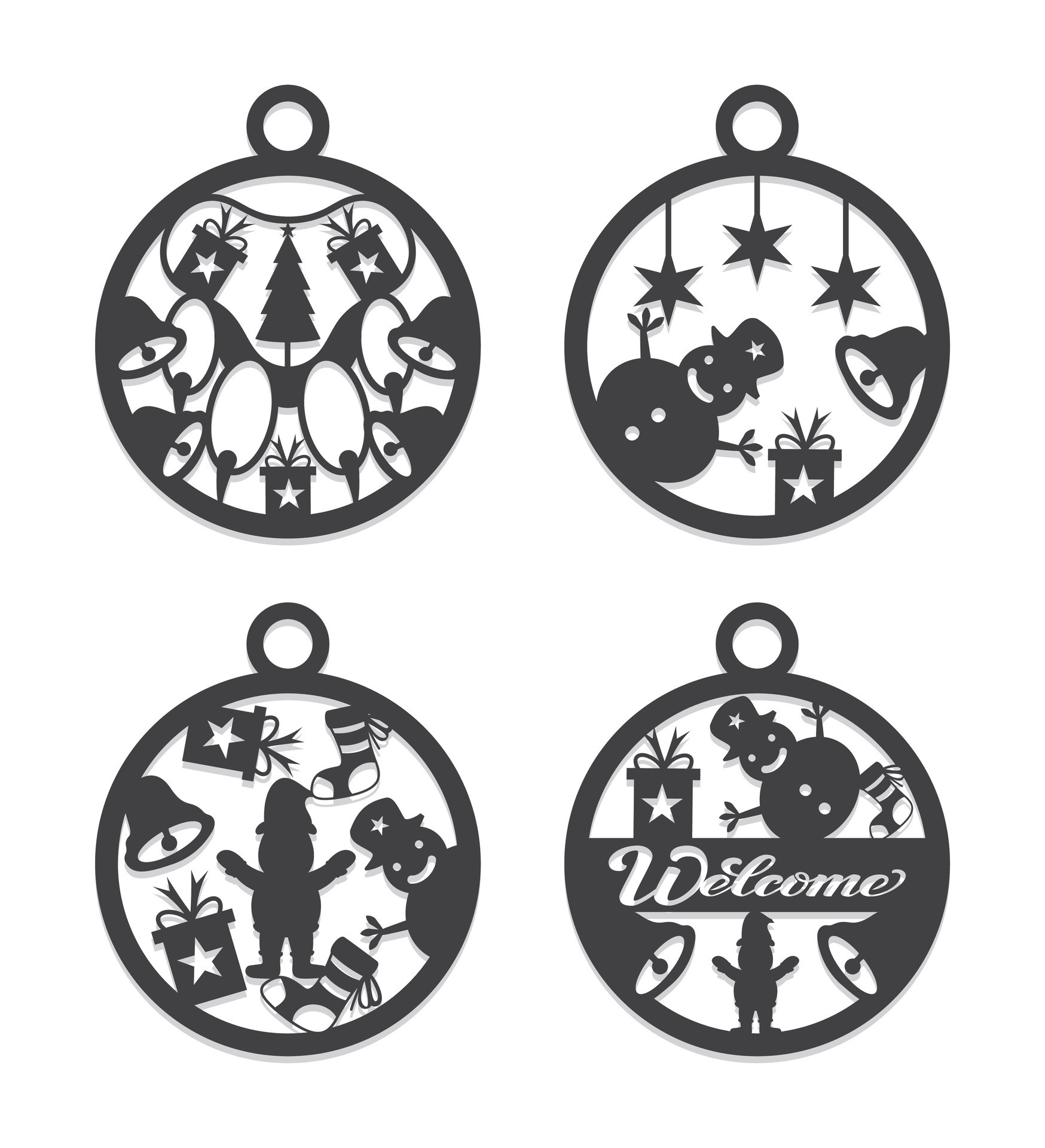 Christmas Ornament Decoration Vector Collection With Christmas Ball Flat Design 33507818 Vector